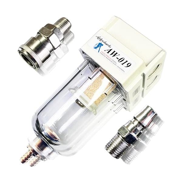 ホワイト/-/-・ウォーターセパレーターAW-019本製品は、内部のフィルターにより、空気中の水蒸気を迅速に水滴に変換し、工具や機械の寿命を大幅に向上させることができます。空気中の水分を除去するウォーターセパレーターです。空気中の水蒸気を水...