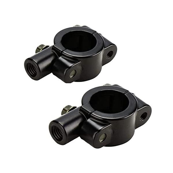 ブラック/10mm ブラック/-・Size:10mm ブラック・パッケージ個数:1・取り付け寸法: M10正ネジミラー・適合：22mmの標準ハンドルバー・汎用製品：10mmの時計回りのネジボルトと22mmのハンドルバーマウントクランプは、ほ...