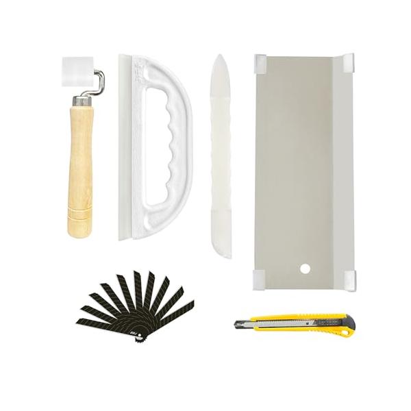 0/-/9008壁紙道具5点セット・パッケージ個数:1・完璧な壁紙施工セット: 壁紙はがし、糊付け、カッター、ブラシなど、壁紙張り替えに必要な道具が全て揃っています。・高品質な道具: 耐久性に優れた高品質な材料を使用し、長期間ご利用いただけ...