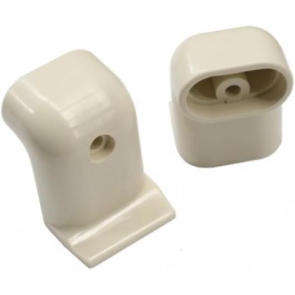 ホワイト/-/YNOD-BK-WH・パッケージ個数:1・2個セット・INAX/トステム/TOSTEM/など　互換性あり ユニットバス 浴室折戸 2枚 折戸 中折れ戸 ドア 把手 取っ手 プラスチック 樹脂 部品 ホワイト　2個セット 　YN...