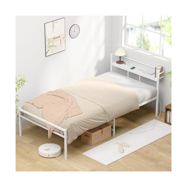 カジュアルホワイト/シングル/BD22W・Size:シングルColor:ホワイト・???商品仕様外寸：幅98.5cm×奥行き219cm×高さ76cm/床下収納高さ約30cm/質量約15.5kg/静止時の耐荷重約300kg。・??便利な機能性...