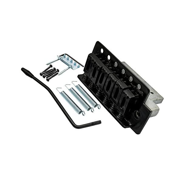 ブラック/-/M213BK・Color:ブラック・パッケージ個数:1・STストラトスタイルなエレキギター用・弦ピッチ:10.5mm 取り付けネジ穴間隔:10.5mmx5=52.5mm・亜鉛合金製・トレモロブロック、トレモロアーム、スプリング...