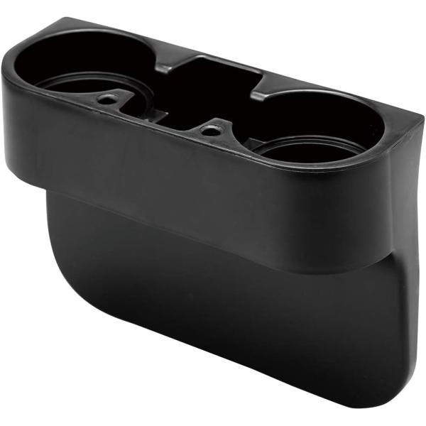 ブラック/-/-・座席の隙間に差し込むだけの簡単設置の車載ドリンクホルダー・リビングのソファーなど、差し込める隙間があればさまざまな場所で使用可能・運転席、助手席はもちろん、後部座席でも使えるサイドトレイ・車内で置き場に困るドリンクやスマホ...