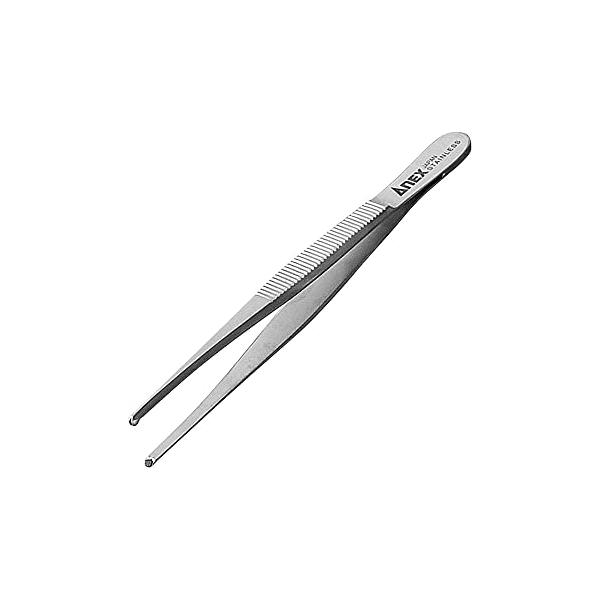 高精度ピンセットシルバー/有鈎型130mm/No.220・Size:有鈎型130mmStyle:高精度ピンセット・パッケージ個数:1・全長:130mm・幅:10mm・材質:ステンレスSUS410