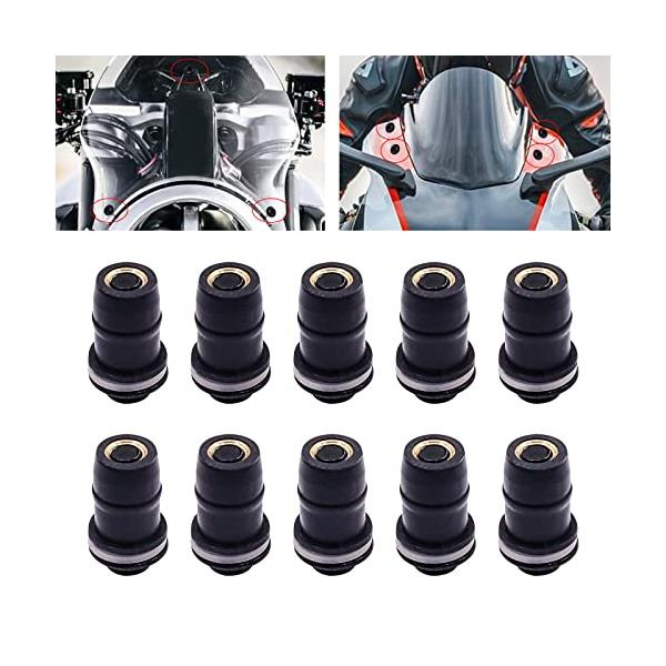 black/M5/-・? ボルトサイズ：M5 / 全長：約20mm・? 高品質な材質：ABSプラスチック+ゴム+銅。柔軟性があるゴムを使用して、接触による破損を軽減しながら、密着性と振動の吸収性が向上します。耐食性に優れ、錆びにくいです。・...