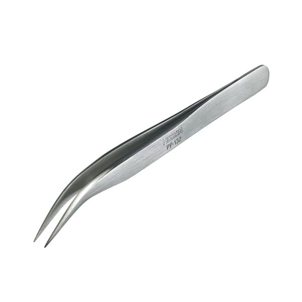 先曲がり先端幅0.6mm-/-/PP-132・Style:先曲がり先端幅0.6mm・パッケージ個数:1・精密性と剛性をバランスよく兼ね備えた強力型ピンセットのハイブリッドシリーズ。・指に触れるエッジ部分をラウンド形状に磨き上げたことで、指に...