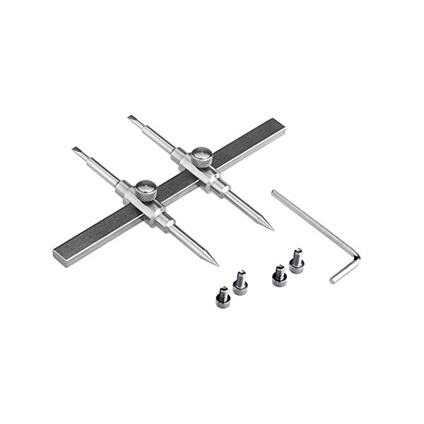 クロームメッキ/-/-・セット内容：レンズオープナー×１個、スクリュー×4本、六角レンチ×１個・ダブルヘッドのデザインで、尖ったと平らで、ご必要より、使い便利です。1本のネジを回して簡単にジョー開口部幅が調整できます。・高品質のステンレス鋼...
