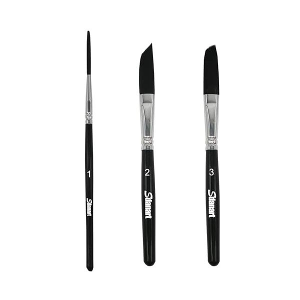 ブラック/Set - #1 #2 #3/PB001・ディテールピンストライプブラシセット: ピンストライプブラシキットモデルには、1、2、3、3サイズのsdanartペイントブラシが含まれます。滑らかな線で非常に長いストロークを正確に描くこ...