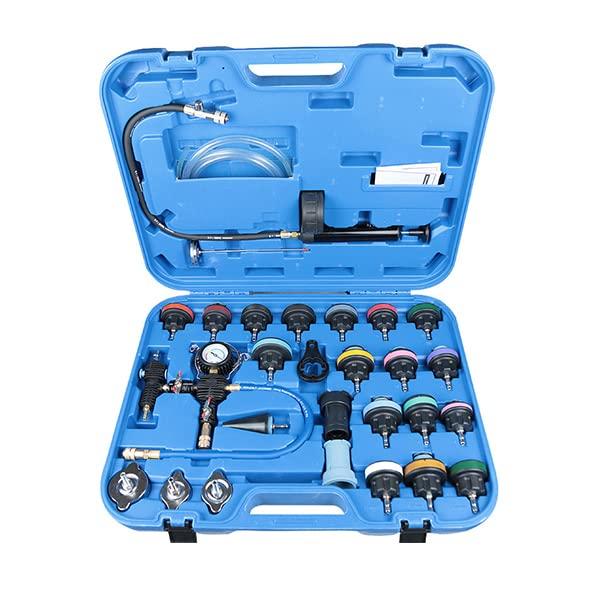 パッケージ個数:28・〇このツールキットを使用することで、冷却システムの内部および外部の漏れを見つけることができます。 　ヘッドガスケットの故障検出に最適です。 〇収納と持ち運びに便利な専用収納ケース付き。・〇こちらのセット1つでさまざまな...