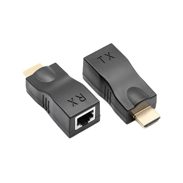 ブラック/HDMI to RJ45 黒い/-・パッケージ個数:1・HDMIエクステンダーはHDMI延長器は単一本の回線を通して、ハイビジョン1080 PのHDMI信号を30メートルまで延長します 従来のHDMIケーブルの伝送距離の制限を打破...