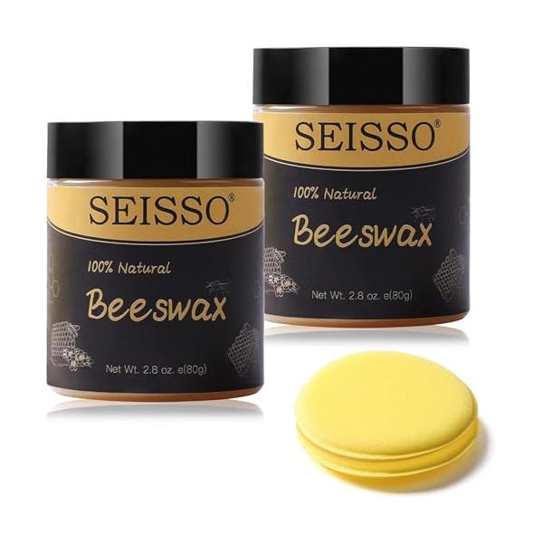 無色透明/10*9*7/4722-0304・セット内容&amp;安全な素材80g蜜蝋ワックス*2、スポンジ*2付きます。天然素材で製造した蜜蝋ワックスです。小さいお子様がいるご家庭でも安心してお使いいただけます。・幅広い適用蜜蝋ワックスは主...