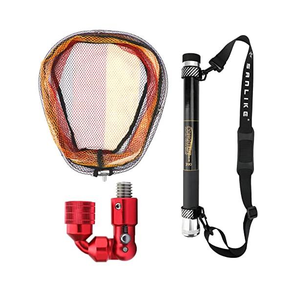 2.4M2.4M玉ノ柄+たも網+タモジョイント/240/FSD-72T-240CM-06RED・PatternName:3点セット-タモジョイント付属Style:2.4M・玉の柄の全長：約2.4M、継数:7本、仕舞寸法:約43cm、先径:1...