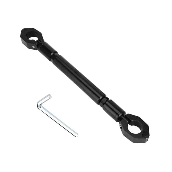 ブラック/-/-・Color:ブラック・1.バイクハンドルバランサーロッドは、高品質のアルミ合金材料を使用しており。耐久性、高強度、耐食性に優れ。・2.バランサーロッドは優れたアンチロール機能を備えており、左右のホイールの水平高さが異なる場...