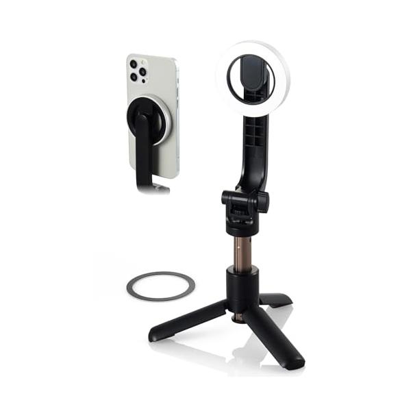 2卓上タイプブラック/標準/PWSTMTBK・Style:2卓上タイプ・パッケージ個数:1・卓上置きタイプのスマホ三脚スタンドです。・マグネットで簡単にスマートフォンの着脱が可能。動画などを撮ったあと、すぐに確認ができます。・三脚は自由に高...