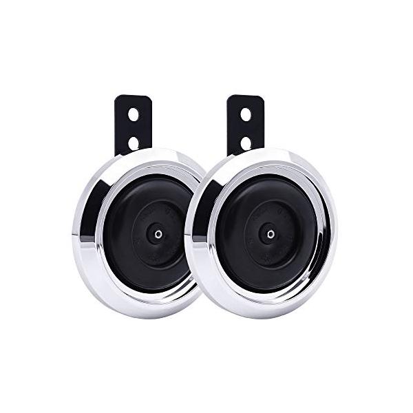 メッキ・パッケージ個数:1・材質：メッキ　カラー：メッキシルバー・消費電力 : 2x20W・周波数 : 480Hz 高音 / 380Hz 低音・電流：1.5A　音圧レベル ：105dB・適合車種 : 12V 車用/車検対応