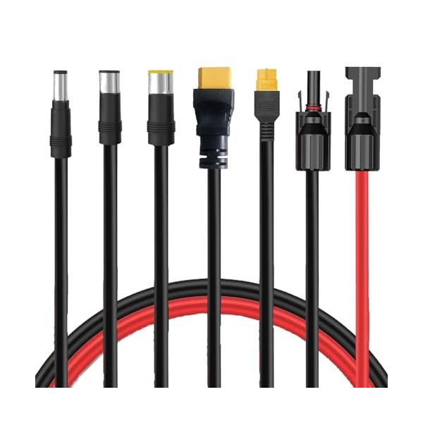 MC4 to 5 ケーブル キット-/-/5XT90・Style:MC4 to 5 ケーブル キット・強力なソーラーパネル分岐コネクタ：太陽光発電を使用する場合、ポータブル電源を充電するためにこのMC4コネクタが必要です。この 16 AWG...