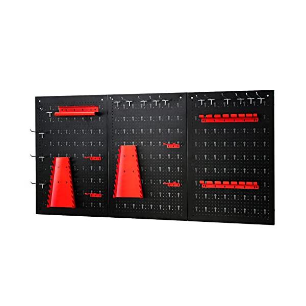 銀色/-/-・本体サイズ：約幅120x奥行2.5x高さ60cm・?片サイズ：約幅40x奥行2.5x高さ60cm・本体重量：約6kg 耐荷重：20kg・耐用品工具収納ケースは優れた冷間圧延鋼板を使用しており、非常に丈夫な構造と高い強度を持ち、...