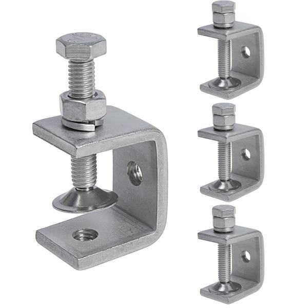 インダストリアル開口幅30mm/4個入り/-・Size:4個入りColor:開口幅30mm・商品詳細Cクランプ×4点、開口幅30mm、ネジ径M8、クランプ範囲0-25mm・頑丈な304ステンレス防錆性と耐腐食性に優れたステンレス鋼素材を採用...