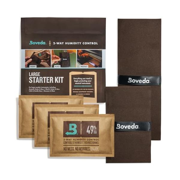 Boveda Brown/Large Kit 2 Holders + 3 Humidity Packs/BVMSK49-LG・Size:Large Kit 2 Holders + 3 Humidity Packs・パッケージ個数:1・ギター...