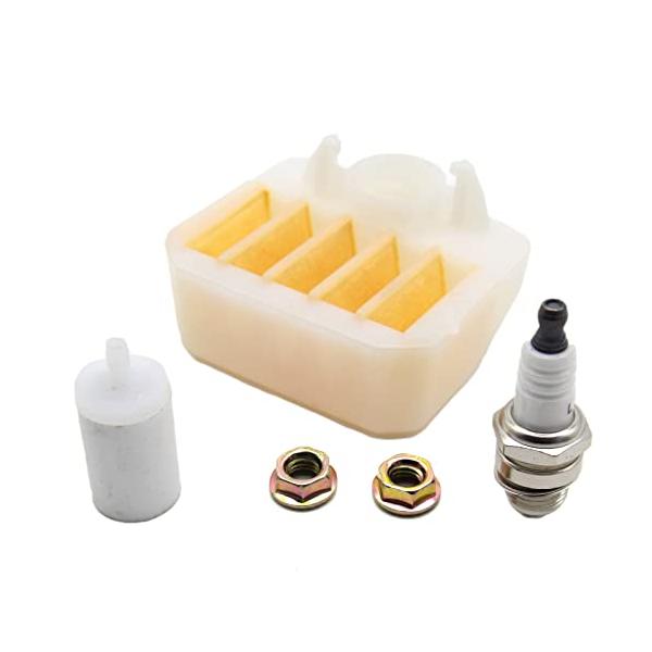 互換性:ハスクバーナ340、345、346 XP、350、351、353チェーンソーに対応。・部品番号: OEM部品番号537024003の直接交換品。・パッケージ内容: キットには、エアフィルター1個、燃料フィルター1個、スパークプラグ1...