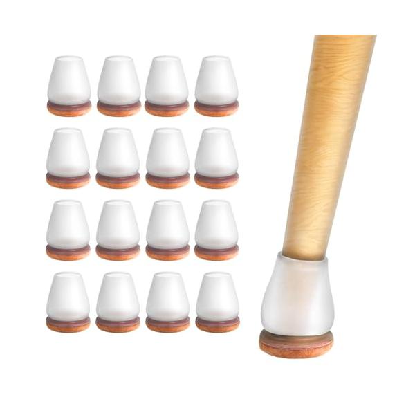 透明/15mm〜20mm/HDE.9533702・Color:透明Size:15mm〜20mm・床を傷つけないフェルトパッド付き 椅子を引いたときに床に傷がつくのを防ぐ、厚み5mmのフェルトパッド付き。幅2.9cm×高さ3.7cm×底部分の...