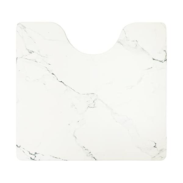 大理石 ホワイト/Medium/PVC toiletmat・Size:MediumColor:大理石 ホワイト・材質：塩化ビニール・汚れてもさっと一拭き、水に強いトイレマット・中国製