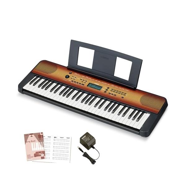 デザインモデル/強弱付き鍵盤メイプル調/-/E360・Color:メイプル調Style:デザインモデル/強弱付き鍵盤・パッケージ個数:1・61鍵、高品位で充実した400音色、演奏をサポートする多彩な自動伴奏130スタイル・気軽に持ち運べるコ...