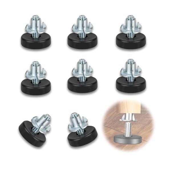 -/-/LYHMHAMY-T174・製品包装数量：8レベリングフット、サイズ：ベースねじサイズは1/4インチ（約0.63 cm）、T型ナットサイズは5/16インチ（約0.79 cm）。・良質な材料高品質の材料で作られ、丈夫で耐摩耗性があり、...