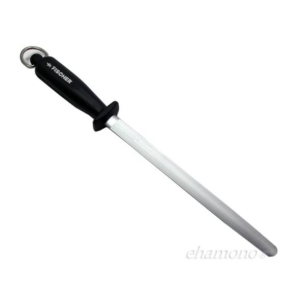 フランス製・Fischer（フィッシャー）社のスチール棒（シャープナー）平型（小判型）25cmです。とても人気があったのに廃版になってしまった『バローベ4955-SP平25cm』と、ほぼ同じサイズ・仕様となっています。（もしかしたらOEMで...