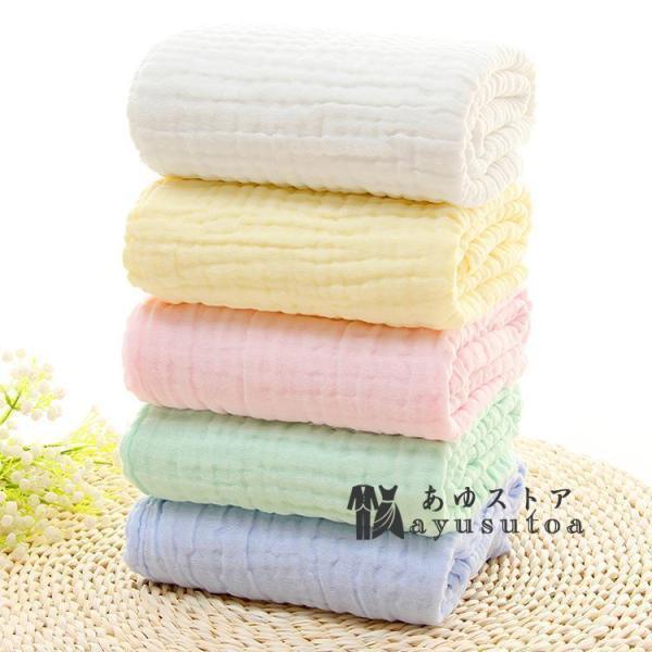 サイズ：約105*105CM素材：90%コットン　ガーゼ★赤ちゃんが使う物だから素材は厳選し、安心できるコットン90%を採用★ベビーバスタオル 綿90％、吸水速乾赤ちゃん用タオル　蛍光剤なし　抜群の肌触り おくるみ ★出産祝い 大 お風呂上...