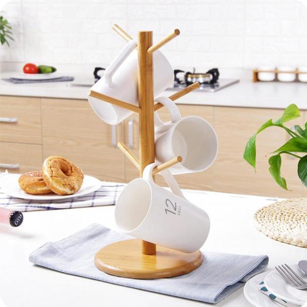 サイズ＆材質：サイズ:直径16×高さ35cm環境に優しく、丈夫な竹で作られてます。スペースの節約安定性のあるカップラック：３つの滑り止めを底に付いてるので、滑りやすい台面に使っても倒れない。■ご注意1.手動測定されているので、実際に届いた物...