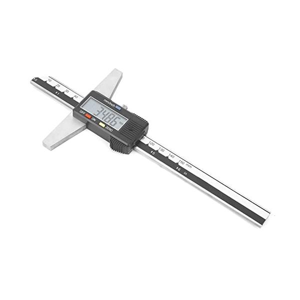 【使用やすい】ゼロリセット機能付で任意の位置でボタンを押すだけで、「0」設定、mm /インチ測定システム変換可能。常用測量工具として、家庭、学校、研究所、工場、その他の場合に広く応用されています【高精度＆LCD表示画面】深さ寸法は簡単かつ正...