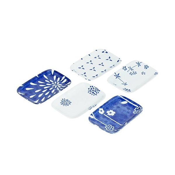 化粧箱入：175×125×90mm内容：トレー 168×113×20mm（磁器）×5　日本製