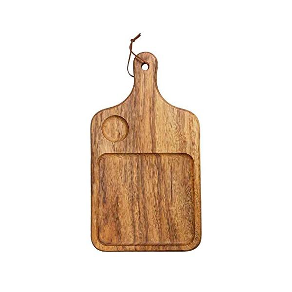 【なま板・トレイとしても使用可能】 まな板としても利用はもちろん、ディッシュトレイとして2WAYでご使用いただけます。持ち手には紐が付いているので、使用後は洗って吊るして乾燥することができます。【生活に馴染むデザイン】 天然木のアカシアを1...