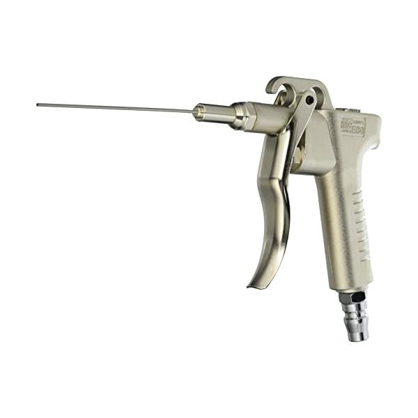 :日本●引金の長さを長くすることによって女性も力を加えずに引金が引きやすくなりました。●一般生産工場、食品工場でのダスト作業に。●ノズル長さ(mm):95●ノズル口径(mm):1●ノズル取付口:G1/8●エア取付口:G1/4●全長(mm):...