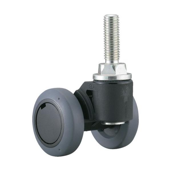 許容荷重(kgf):60車輪径D(mm):50車輪幅(mm):70取付高H(mm):67軸長L(mm):35ねじT:M12ねじピッチ(mm):1.75色:黒ねじ込み式