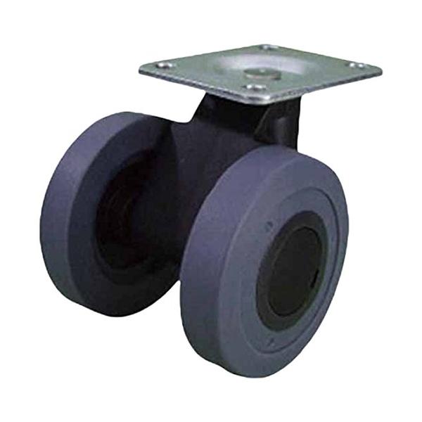 許容荷重(kgf):120車輪径D(mm):75車輪幅(mm):85取付高H(mm):92取付座A×B(mm):74×61取付ピッチX×Y(mm):55×42取付穴径P(mm):8.5色:黒プレート式