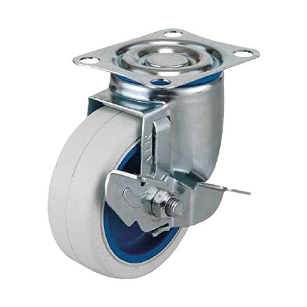 ●車輪にホワイトゴムを採用し、床面の汚れを防止しながらもゴム車輪の使いやすさを両立しました。●超特殊鋼フレームにより軽量と高耐久を実現しました。●クリーンルーム内などでのご使用に最適です。●許容荷重(kgf):72●車輪径D(mm):100...