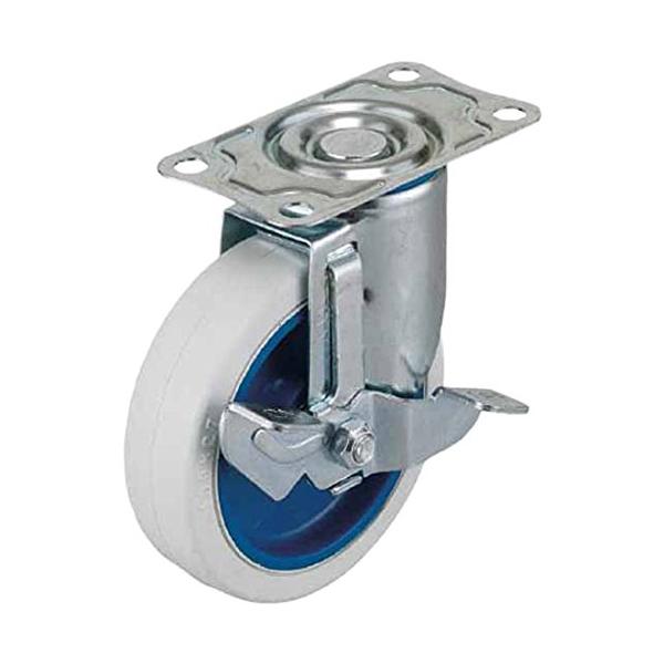 ●車輪にホワイトゴムを採用し、床面の汚れを防止しながらもゴム車輪の使いやすさを両立しました。●超特殊鋼フレームにより軽量と高耐久を実現しました。●クリーンルーム内などでのご使用に最適です。●許容荷重(kgf):82●車輪径D(mm):100...