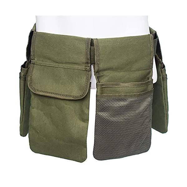 4つのポケットで作業効率UP！はさみ、シザーケース、剪定ばさみなどを快適に持ち運び可能！ポケットは取り外し可能で必要に応じて装着が可能！また防水のキャンバス素材で耐久性もGood！園芸、日曜大工から仕事用にまで様々な場面で活躍します。【サイ...