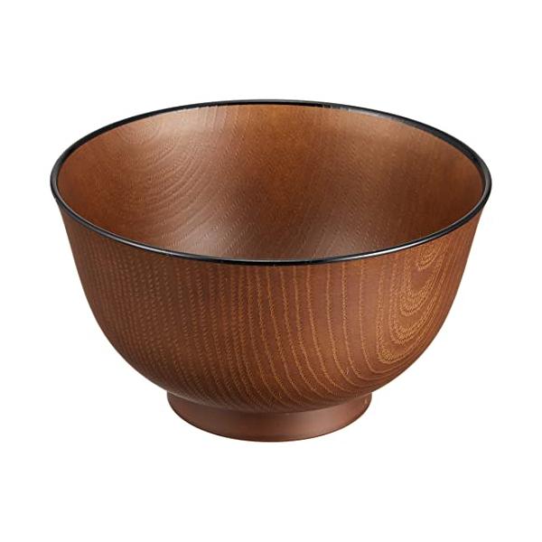 アサヒ興洋 【会津塗】アサヒ興洋 洗浄多用椀 羽反全木目茶