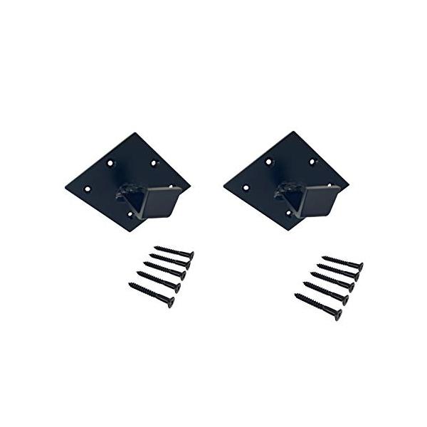 福井金属工芸 吊金具の補強として 鉄 重量用額受 70mm 黒塗装仕上 2325