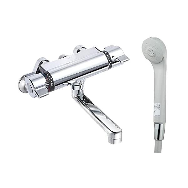 サーモスタット式シャワーダブルフィットハンドル節湯B日本工業規格品フルメタル安心設計ボディ・断熱カバーノッチ機構オーバーシュート緩和逆止弁