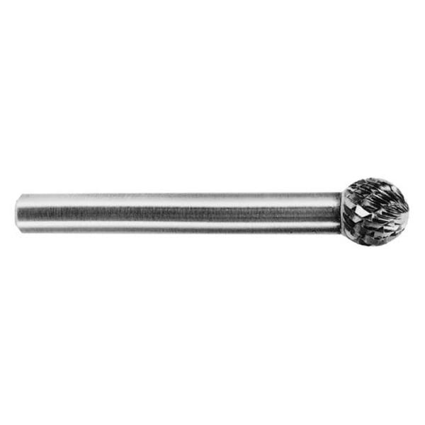 形状:球型(ダブルカット)タイプ:ロー付最高使用回転数(rpm):18500刃径(角度)×刃長×軸径×軸長(mm):12.7×11.0×6×44.0刃先タイプ:品番の末尾 S付・シングルカット、Sなし ダブルカット軸長50mm以下はオール超硬