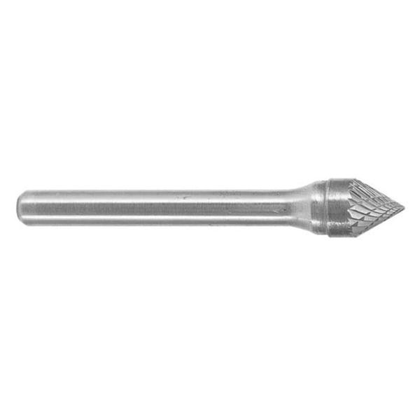 形状:円錐型60°(ダブルカット)タイプ:ロー付最高使用回転数(rpm):22000刃径(角度)×刃長×軸径×軸長(mm):9.5(60°)×8.0×6×47.0刃先タイプ:品番の末尾 S付・シングルカット、Sなし ダブルカット軸長50mm...