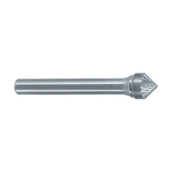 形状:円錐型90°(シングルカット)タイプ:ロー付最高使用回転数(rpm):18500刃径(角度)×刃長×軸径×軸長(mm):12.7(90°)×6.3×6×47.7刃先タイプ:品番の末尾 S付・シングルカット、Sなし ダブルカット軸長50...