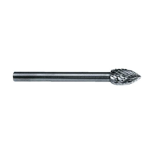 形状:楕円型(シングルカット)タイプ:オール超硬最高使用回転数(rpm):38000刃径(角度)×刃長×軸径×軸長(mm):5.0×9.5×3×28.5刃先タイプ:品番の末尾S付 シングルカット、Sなし ダブルカット