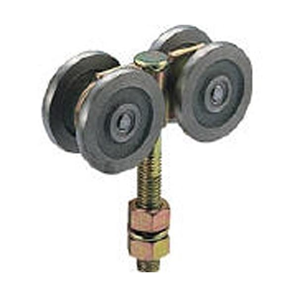 0●扉吊り用。●適用レール:4号●品名:ドアハンガー用複車●B(mm):43.3●A(mm):64●D(mm):75●耐荷重(kg/個):150●K(mm):77●L(インチ):W5/8●質量(kg):1.2●耐久基準:7万m(常温下定格荷...