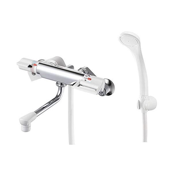 【適温キープ】サーモカートリッジの働きで湯水の混合量を自動で調整し、常に一定の温度を保つことが出来ます。【大きなハンドル】水の出し止めが操作しやすい大きなリングハンドルです。レバーハンドルがリング状になっているため、水の吐水、止水が簡単に操...