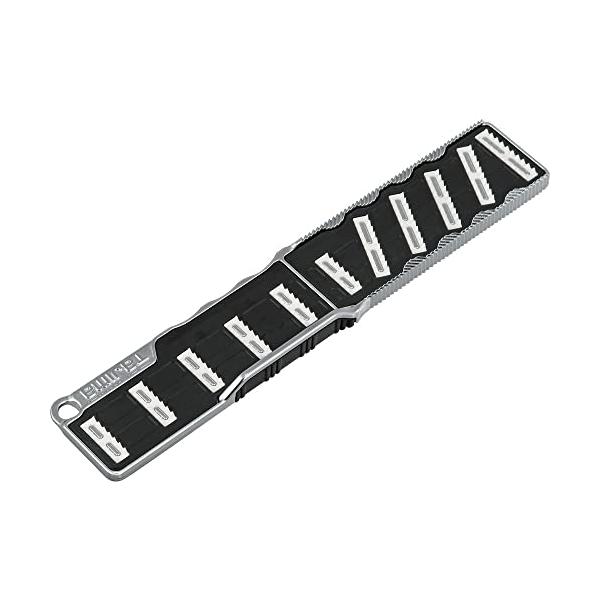 用途:超硬質石膏ボード切削用ヤスリ荒目部:セラミック刃細目部:セラミック刃入隅部:アルミダイカスト刃グリップ形状:握って引くことに配慮してエラストマーを装着